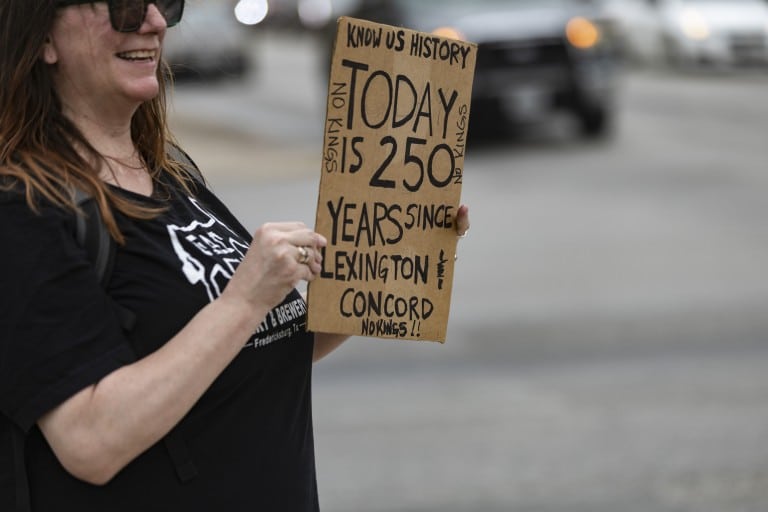 Photo gallery: Hands off protest and pro-President Trump counterprotest ...