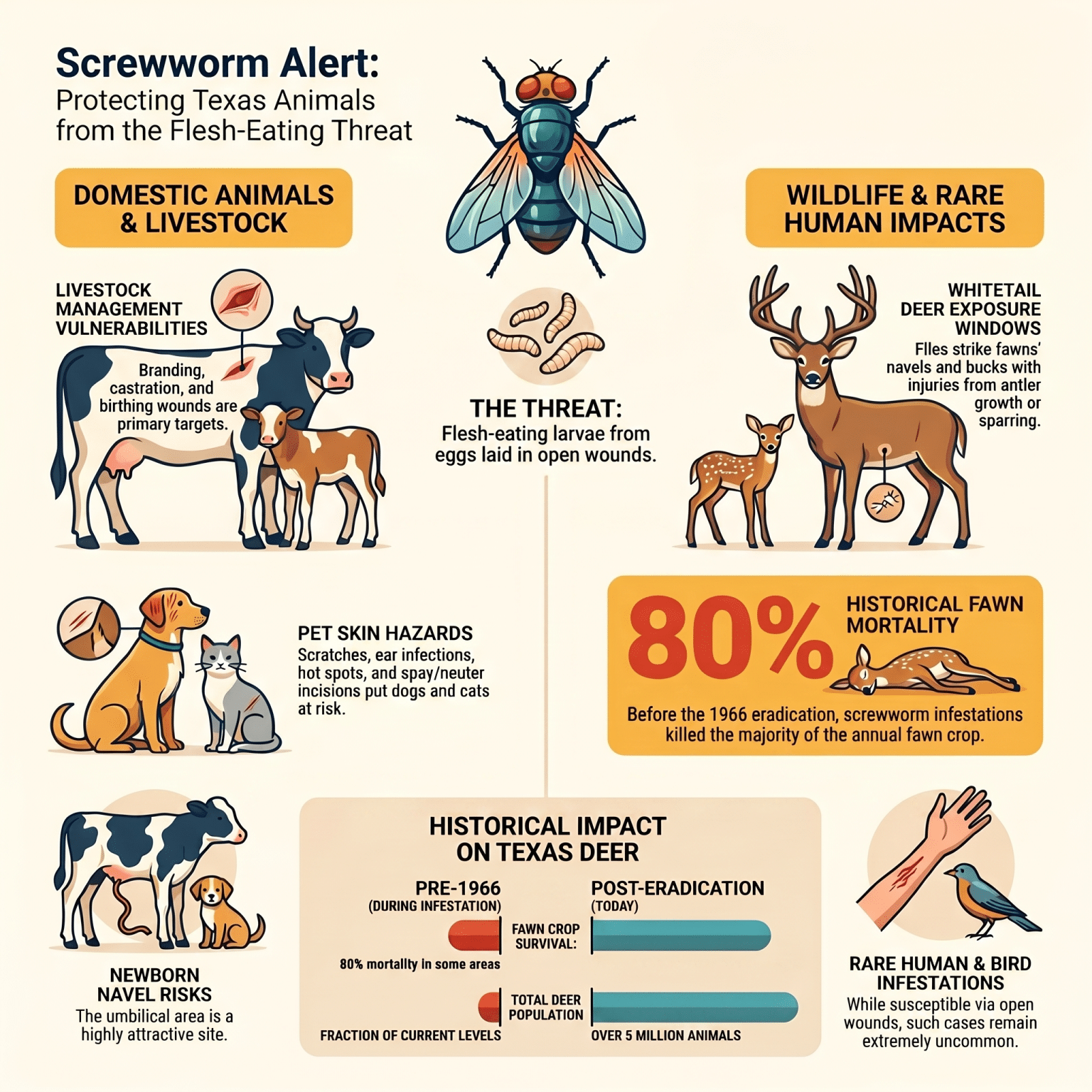 TAHC quarantines Kerr County under New World screwworm order following ...